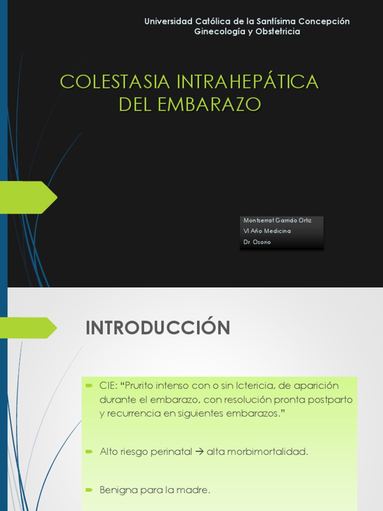 Colestasis Intrahepática del Embarazo | PDF | El embarazo | Parto