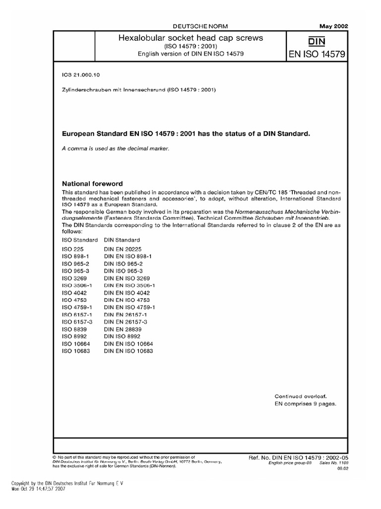 Din en Iso 14579 PDF | PDF