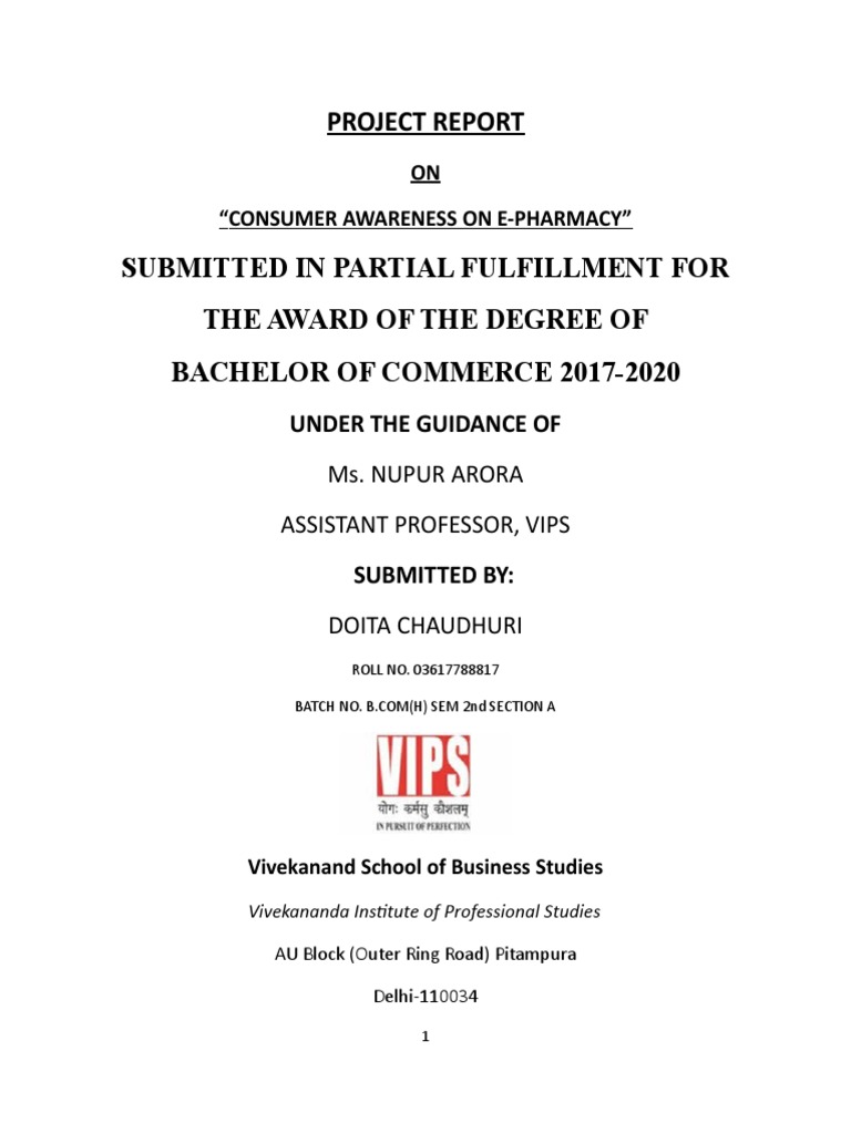 MPR PROJECT - Doita - Bcom II | PDF | Questionnaire | E Commerce