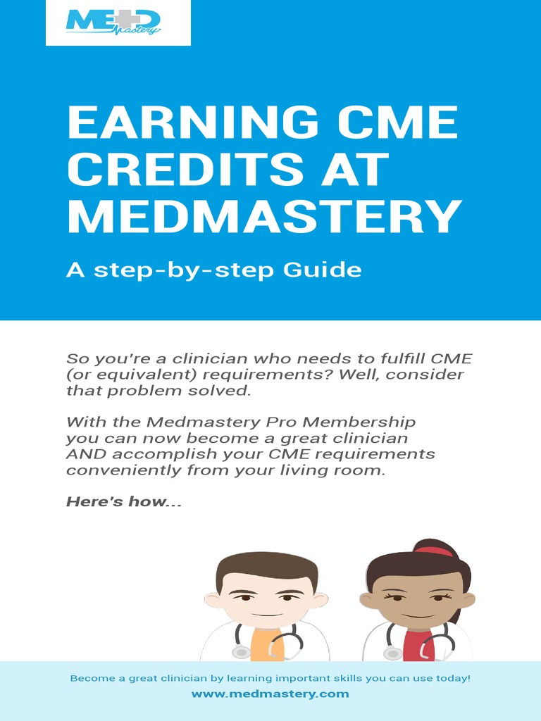 Earning Cme Credits at Medmastery: A Step-By-Step Guide | PDF | General ...