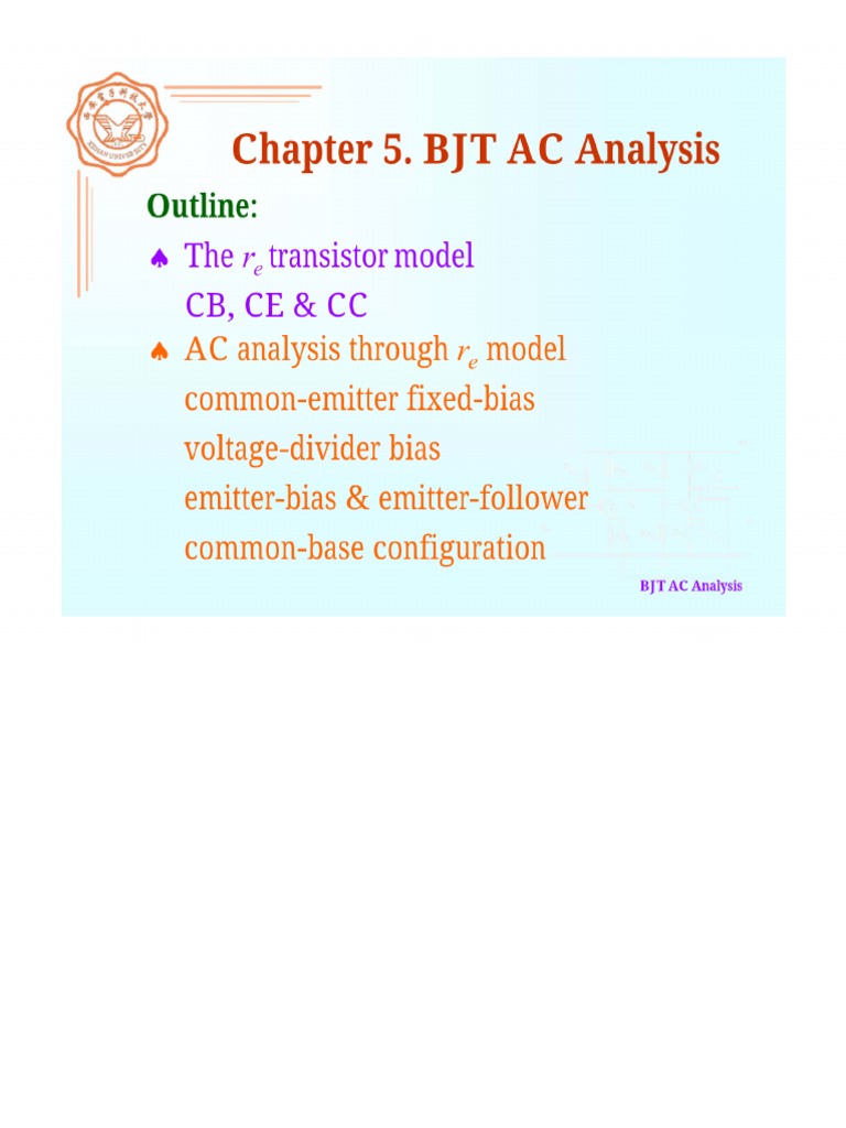 Chapter 5. BJT AC Analysis PDF | PDF