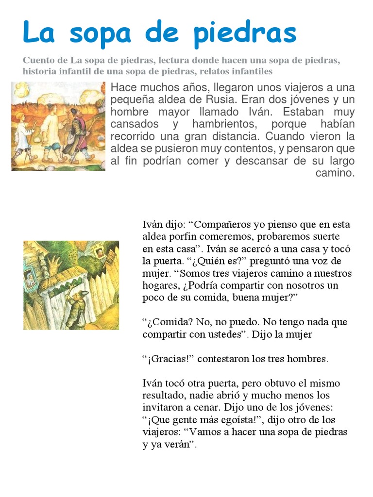 La historia de la sopa de piedra | PDF | Ocio
