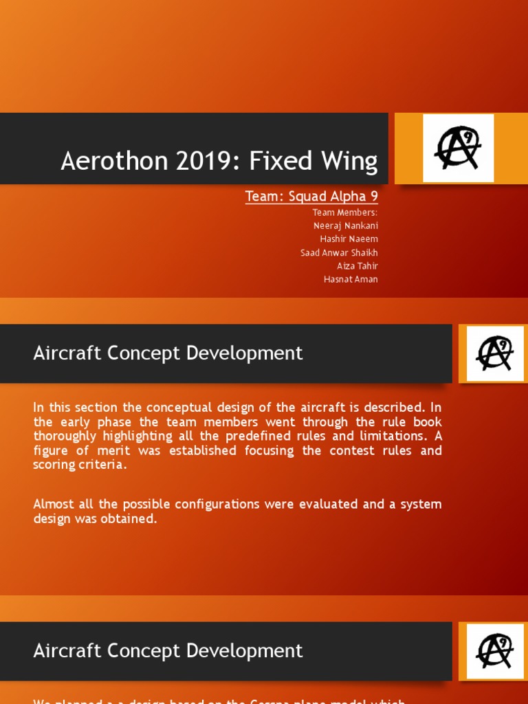 Aerothon 2019: Fixed Wing: Team: Squad Alpha 9 | PDF | Airplane | Empennage