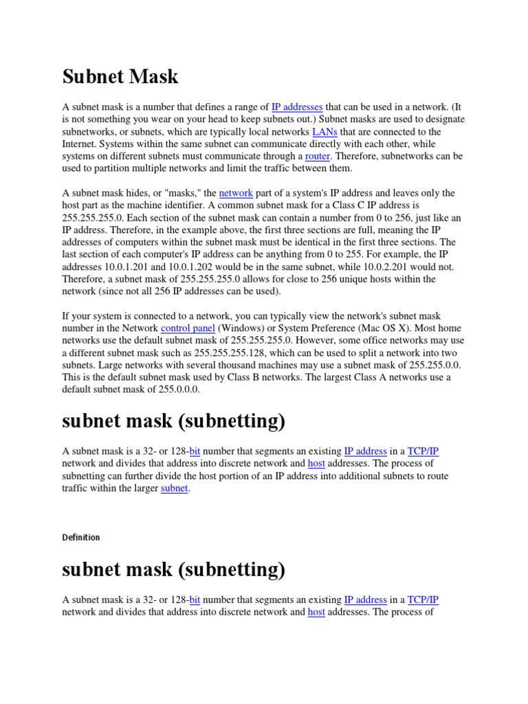Understand subnet masks and how they segment IP networks | PDF | Ip Address | I Pv6
