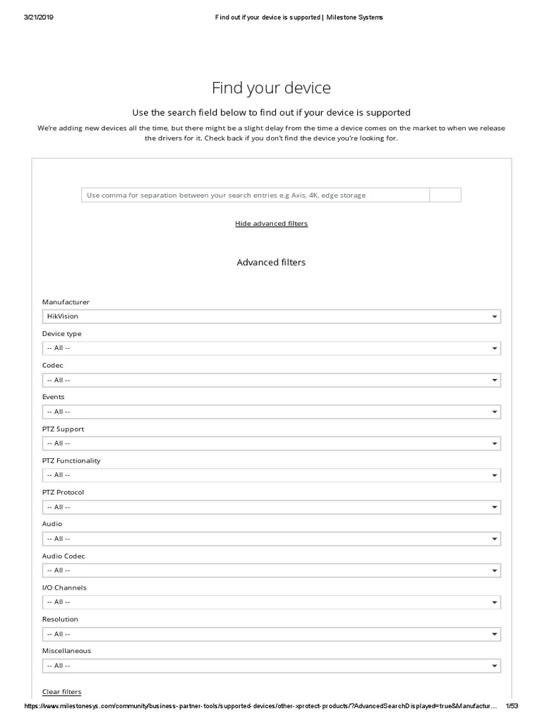Hikvision Supported Device On Milestone | PDF | Codec | Computer Standards