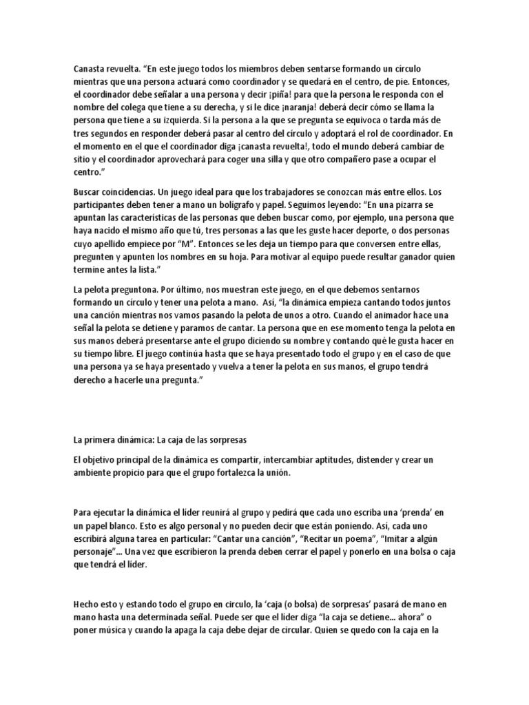 Canasta Revuelta | PDF | Planificación