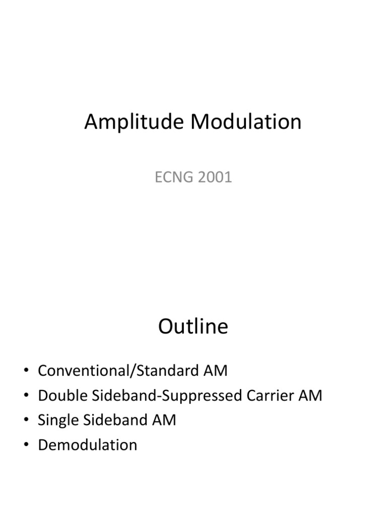 Amplitude Modulation | Download Free PDF | Detector (Radio) | Telecommunications