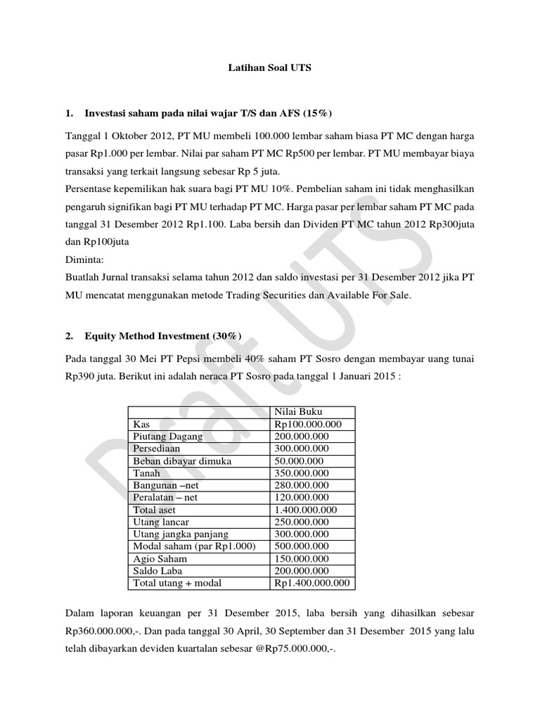 Latihan Soal Uts Akl | PDF