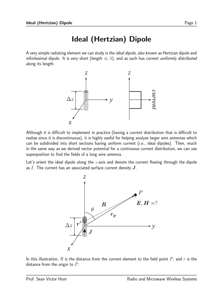 Ideal (Hertzian) Dipole | PDF | Capacitor | Physical Sciences