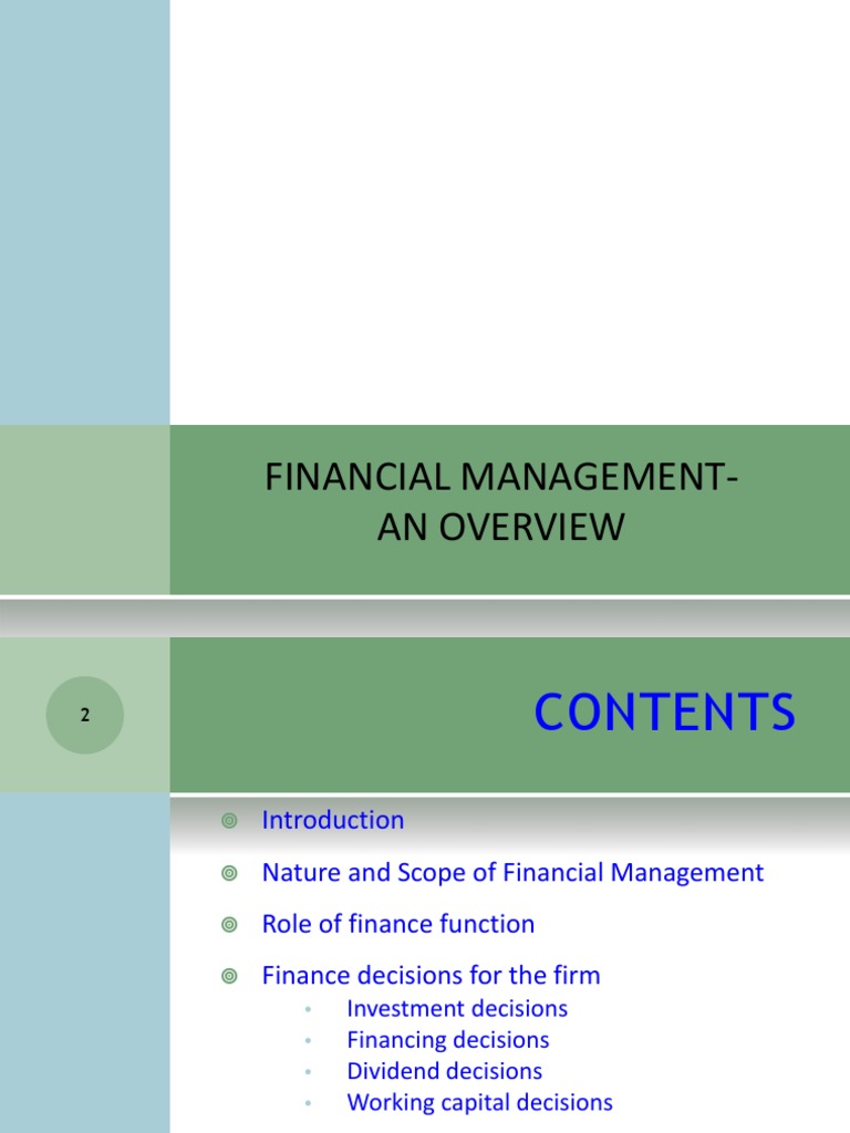 Financial Management Overview | PDF | Dividend | Investing