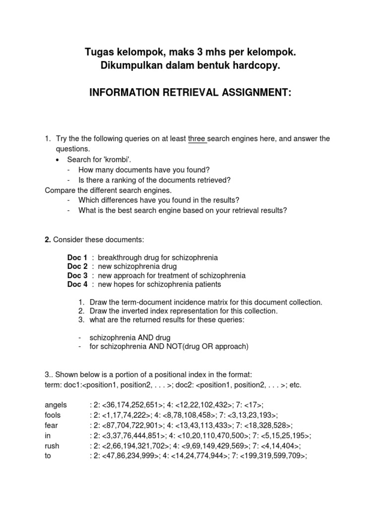 Tugas Kelompok, Maks 3 Mhs Per Kelompok. Dikumpulkan Dalam Bentuk ...