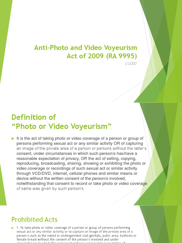 Anti-Photo and Video Voyeurism Act of 2009 (RA 9995) | PDF | Crime ...
