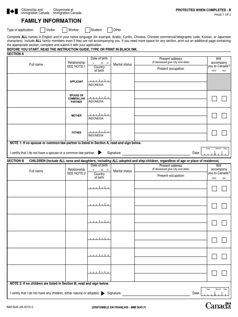 Visa FAMILY INFORMATION PDF | PDF | Government Information | Government