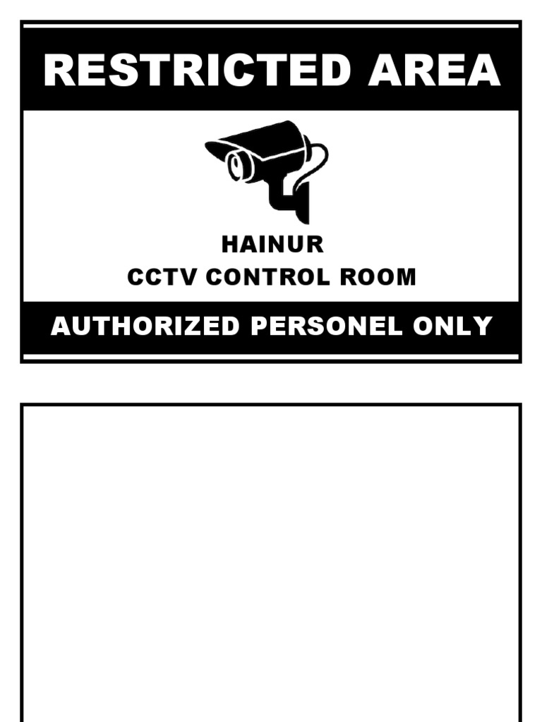 Restricted Area: Hainur CCTV Control Room | PDF