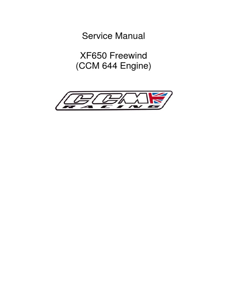 Service Manual XF650 Freewind (CCM 644 Engine) | PDF | Motor Vehicle ...