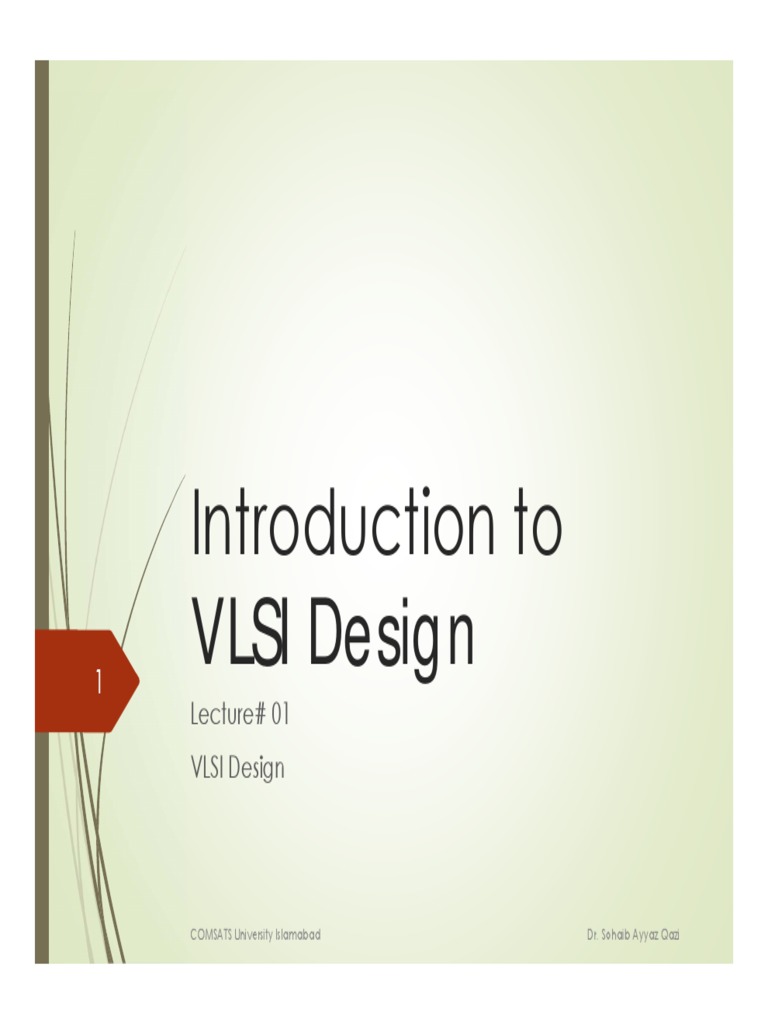 VLSI Lecture01 20190206 Introduction To VLSI Design | PDF | Very Large ...