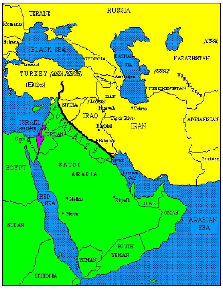 Euphrates River On World Map | PDF