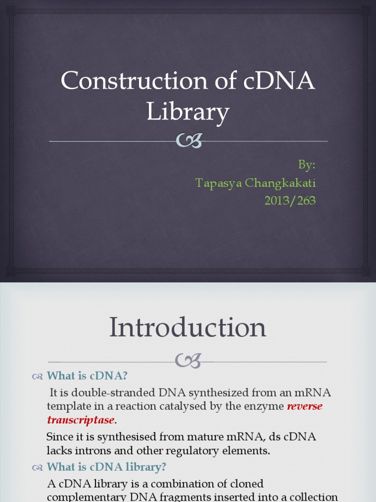 cDNA Library Construction Guide | PDF | Complementary Dna | Primer ...