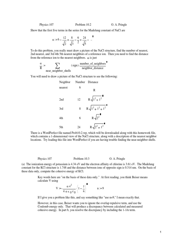 Modern Phsics Arthur Beiser Chapter 10 Solutions | PDF | Band Gap | Electron