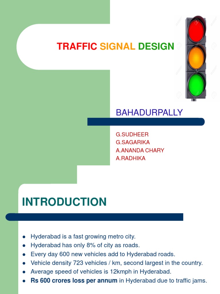 Traffic Signal Design at Junction | PDF | Traffic | Traffic Light