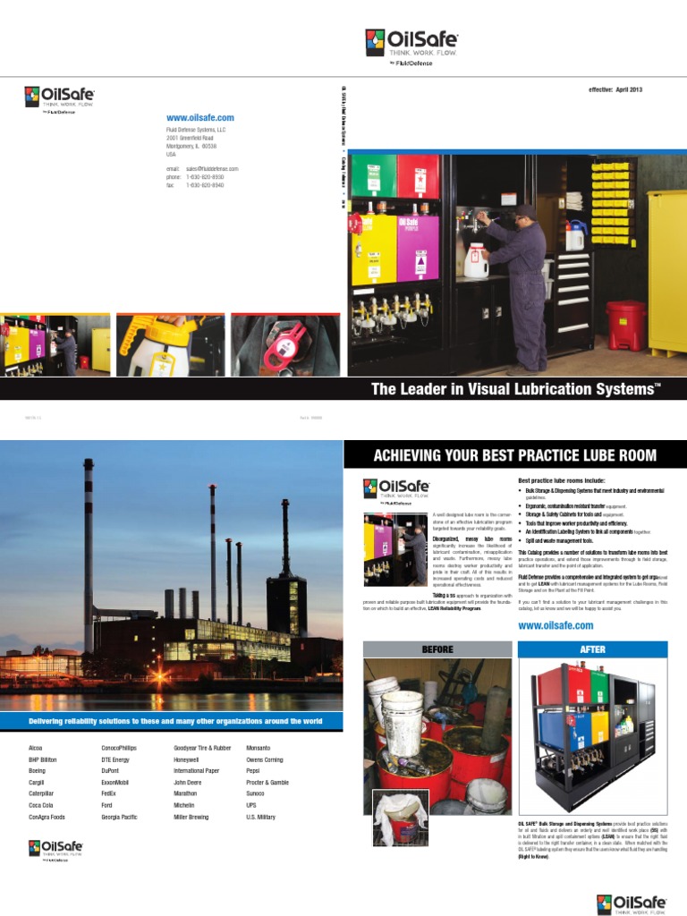 OilSafe Catalog 201304 PDF | PDF | Lean Manufacturing | Lubricant