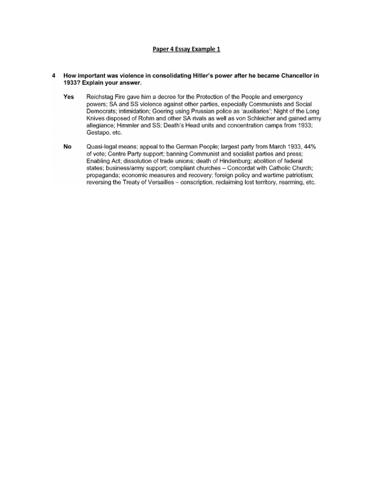 Paper 4 Essay Example 1 | PDF