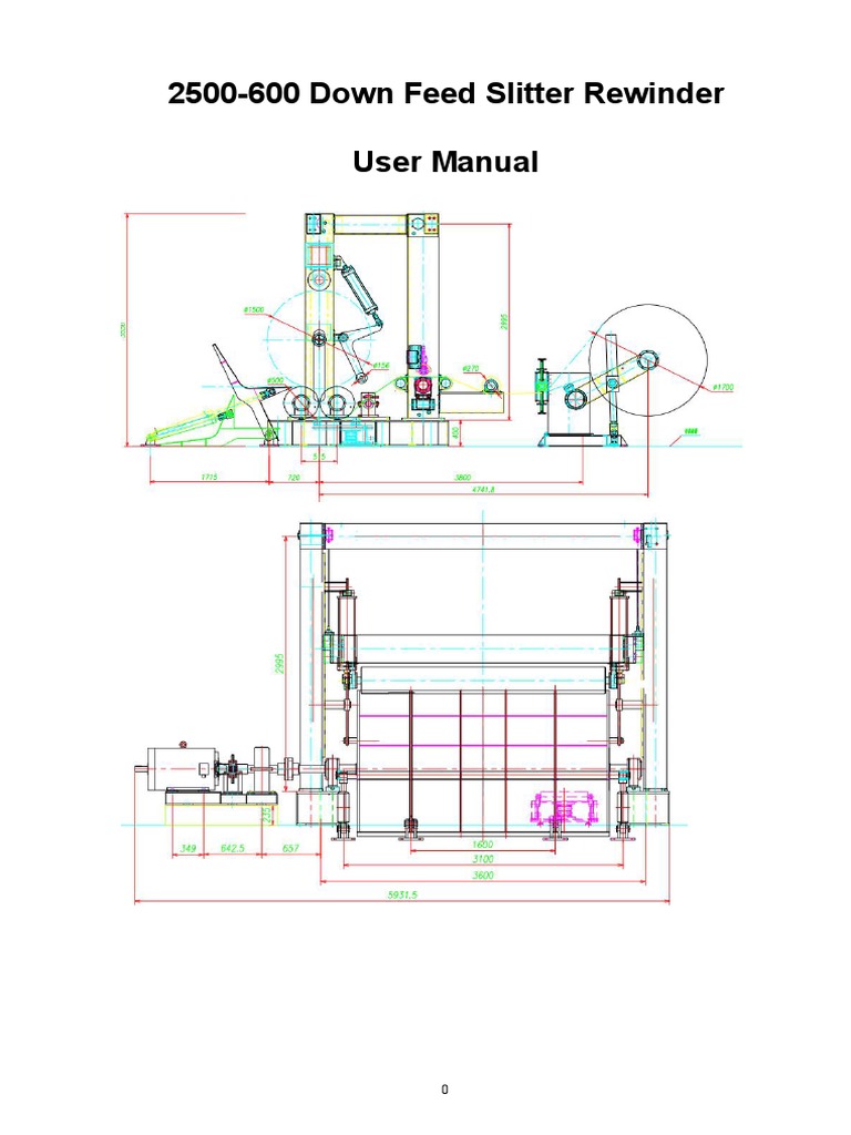 2500-600 Down Feed Slitter Rewinder User Manual | PDF | Knife | Lubricant