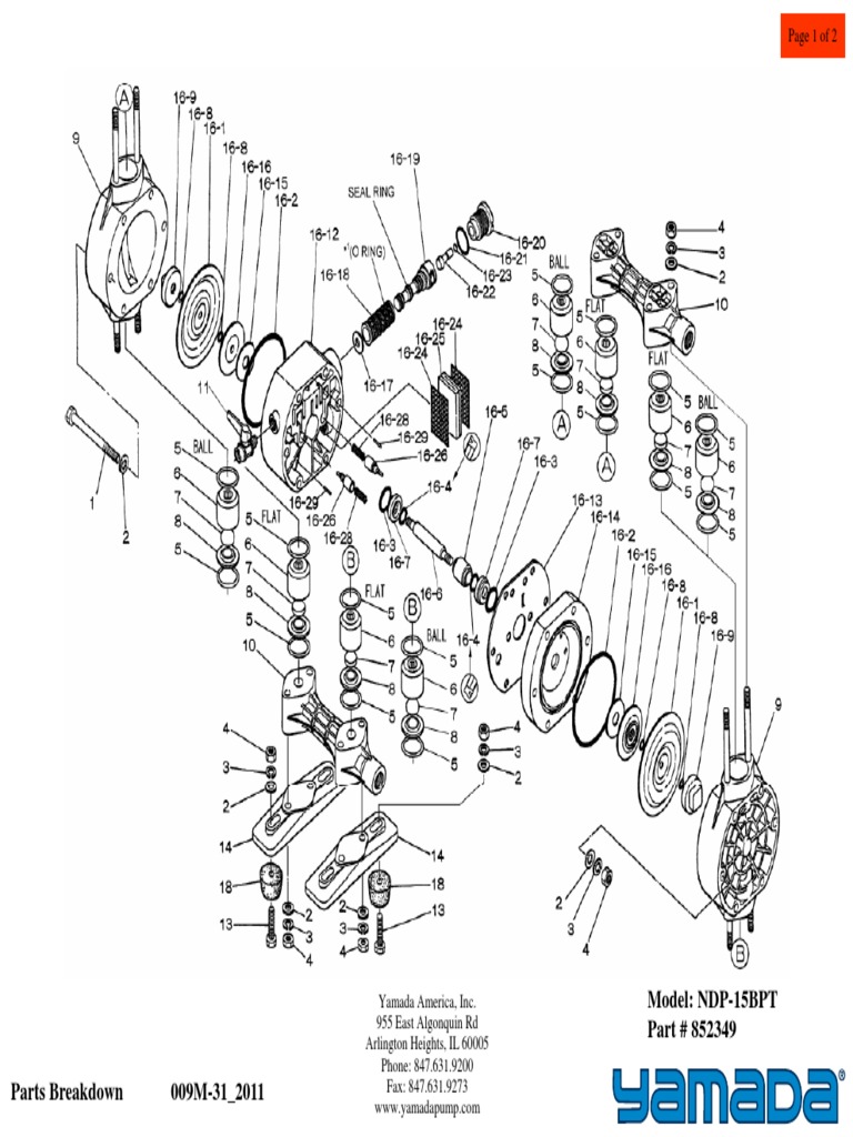 Yamada NDP-15BPT Parts List | PDF
