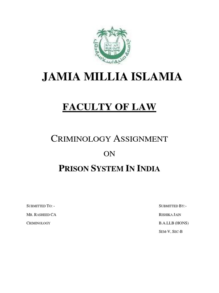 Prison System in India | PDF | Prison | Supreme Court Of India