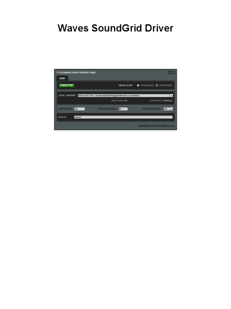 SoundGrid Driver | Download Free PDF | Device Driver | Computer Network