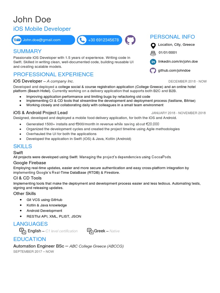 Curriculum Vitae (En) Redacted | Download Free PDF | Android (Operating System) | Ios