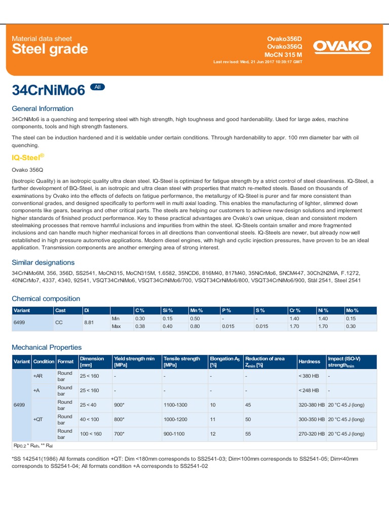 34crnimo6: Steel Grade | PDF | Steel | Annealing (Metallurgy)