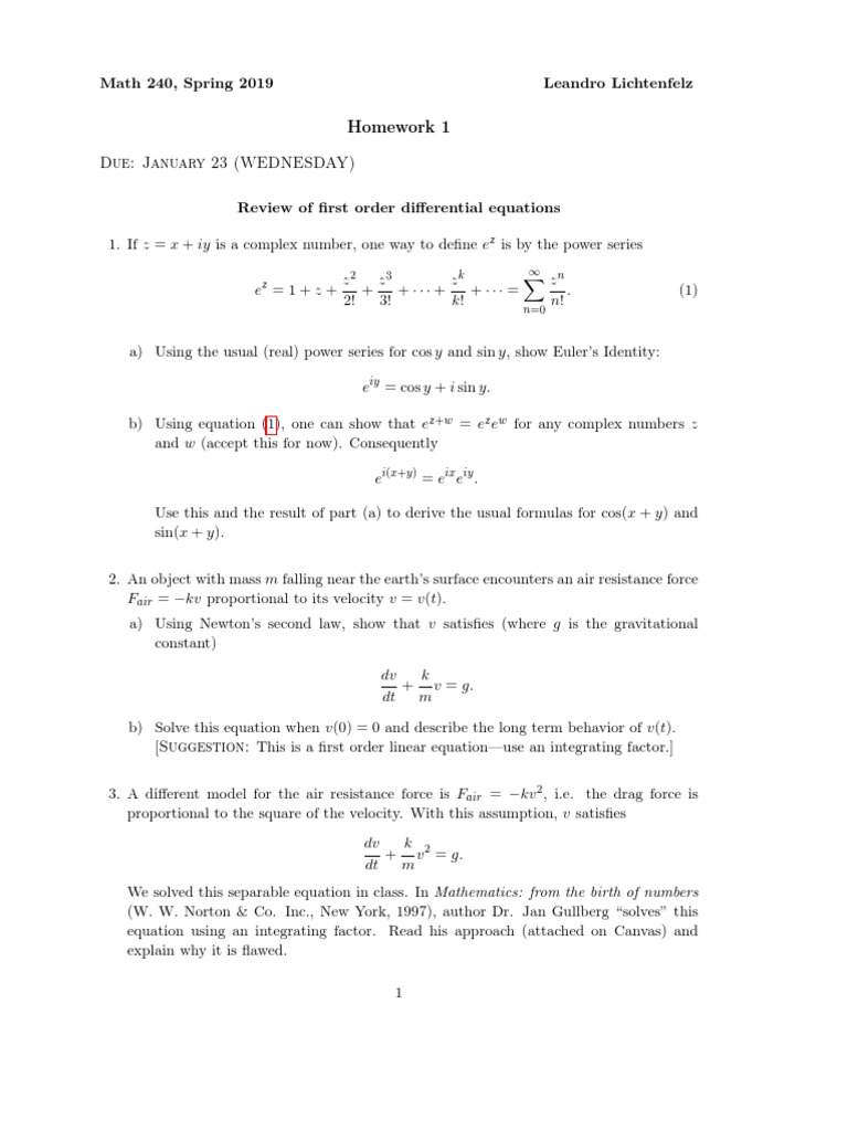 Homework 1 | PDF | Matrix (Mathematics) | Mathematical Objects