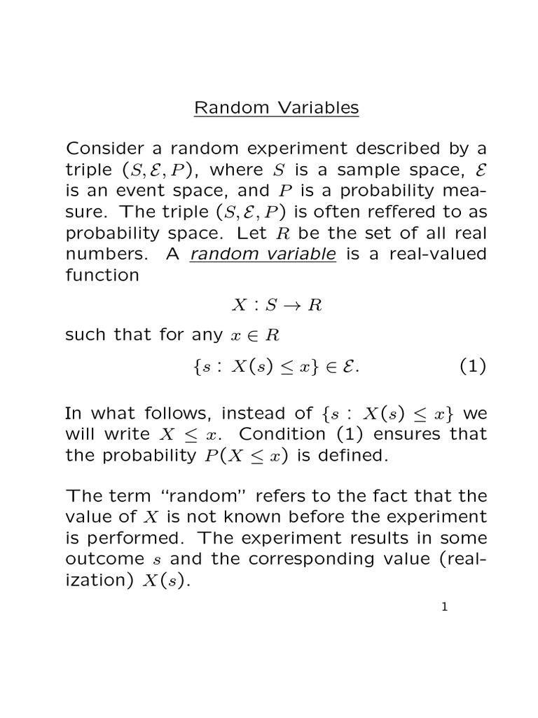 Understanding Random Variables and Distributions | PDF | Probability ...