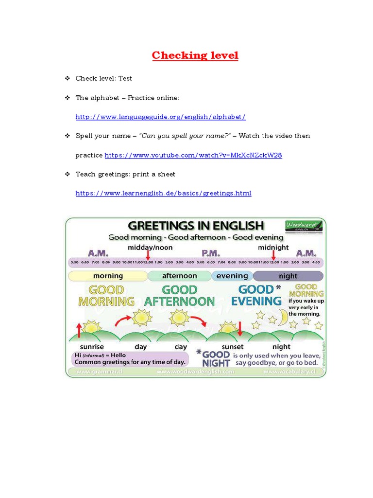 Checking Level: Check Level: Test The Alphabet - Practice Online | PDF