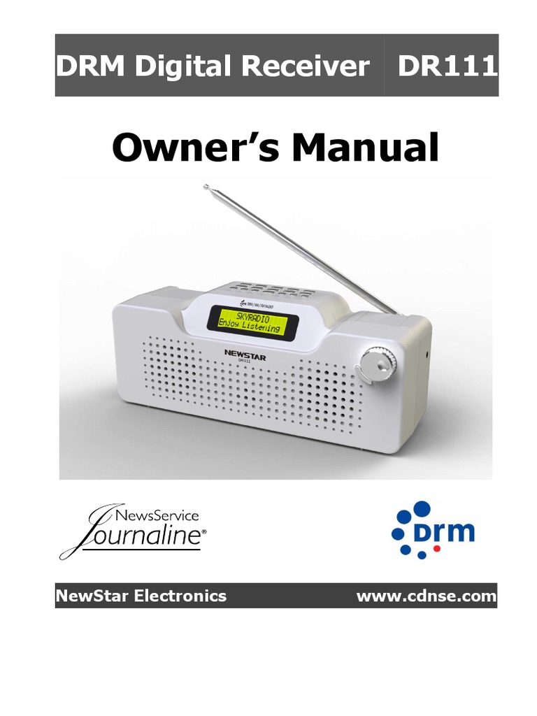 Owner's Manual: DRM Digital Receiver DR111 | PDF | Frequency Modulation ...