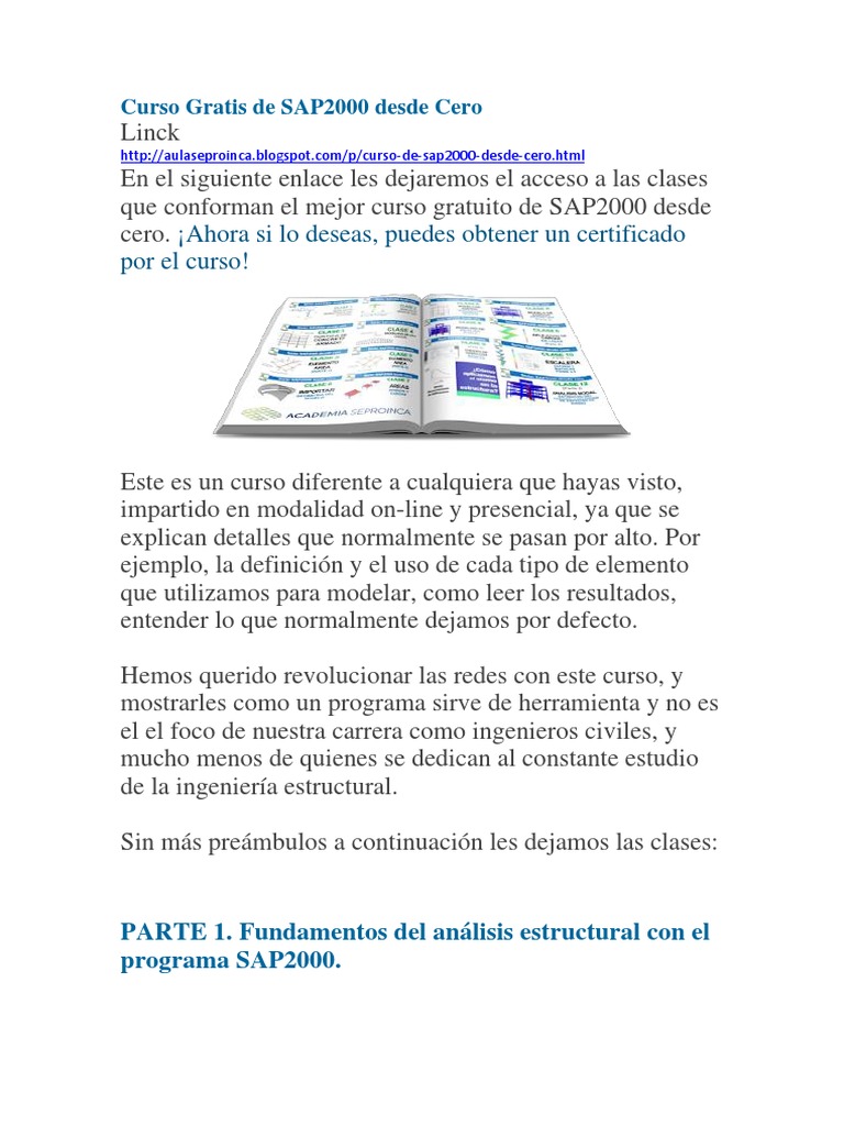 Curso SAP2000 Gratis: Modelado y Análisis | PDF | Hormigón | Ingeniería