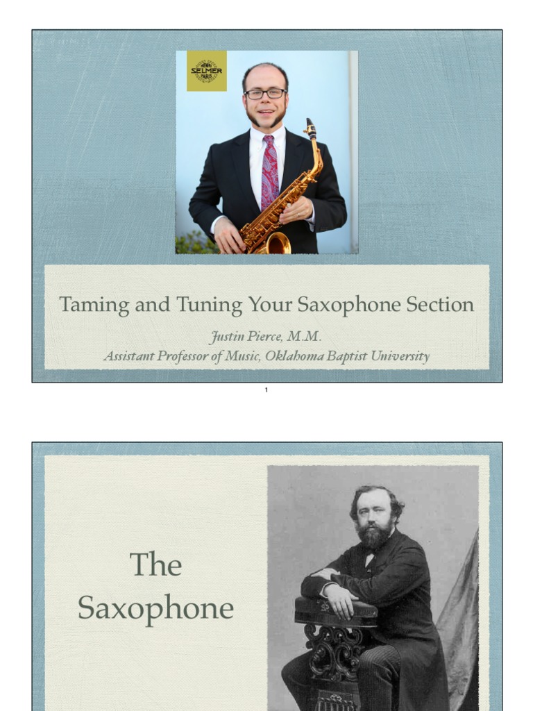 Taming and Tuning Your Saxophone Section - TMEA 2019 PDF | PDF ...