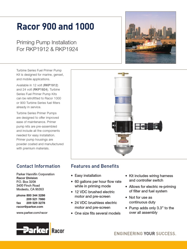 Racor 900 and 1000: FG & FH S | PDF | Pump | Manufactured Goods