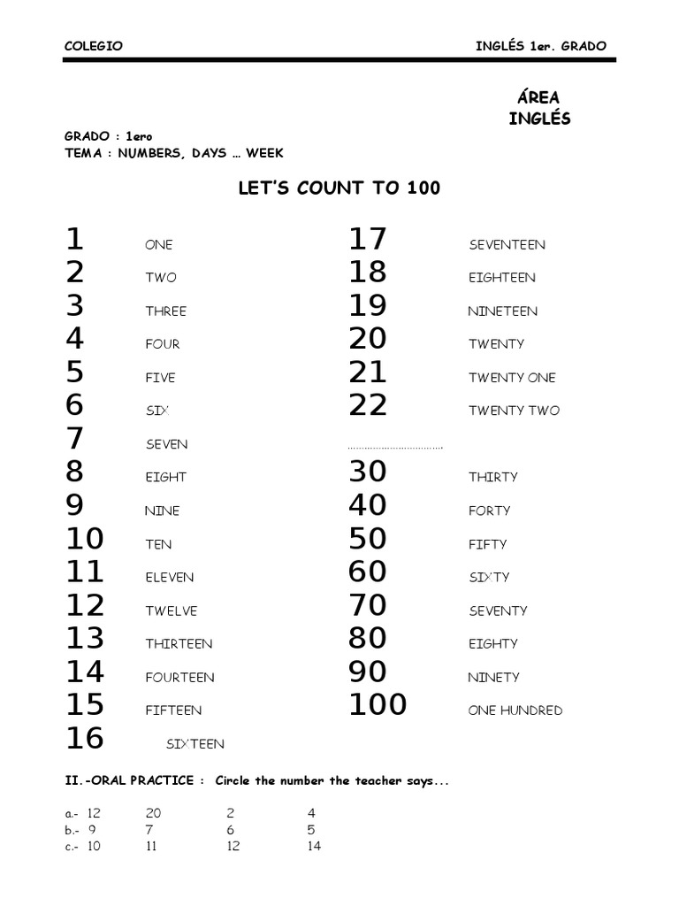 Let'S Count To 100 | PDF