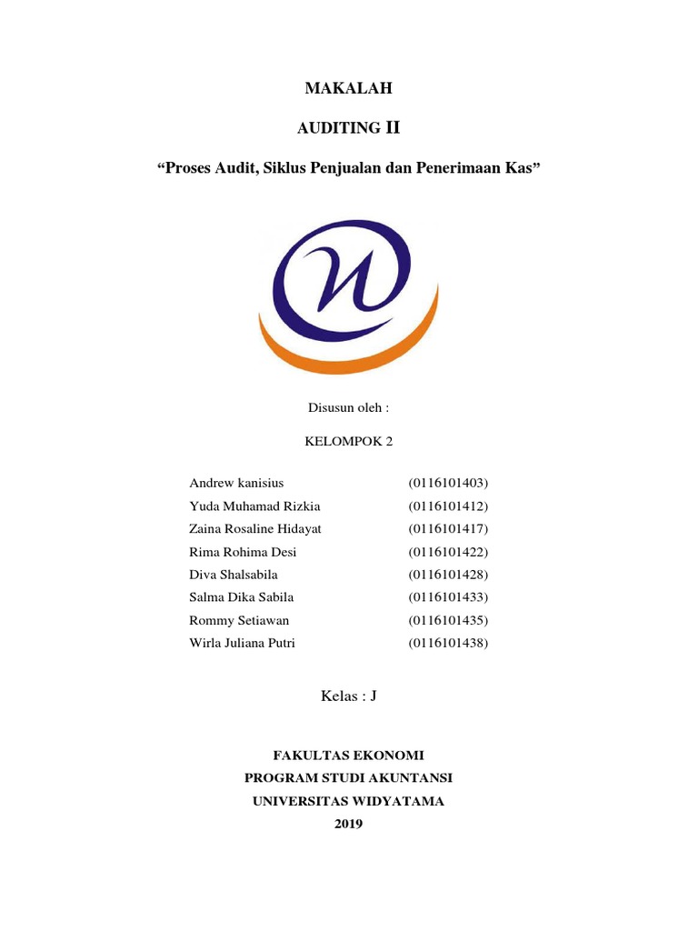 Makalah Kelompok 2 (Proses Audit, Siklus Penjualan Dan Penerimaan Kas) | PDF
