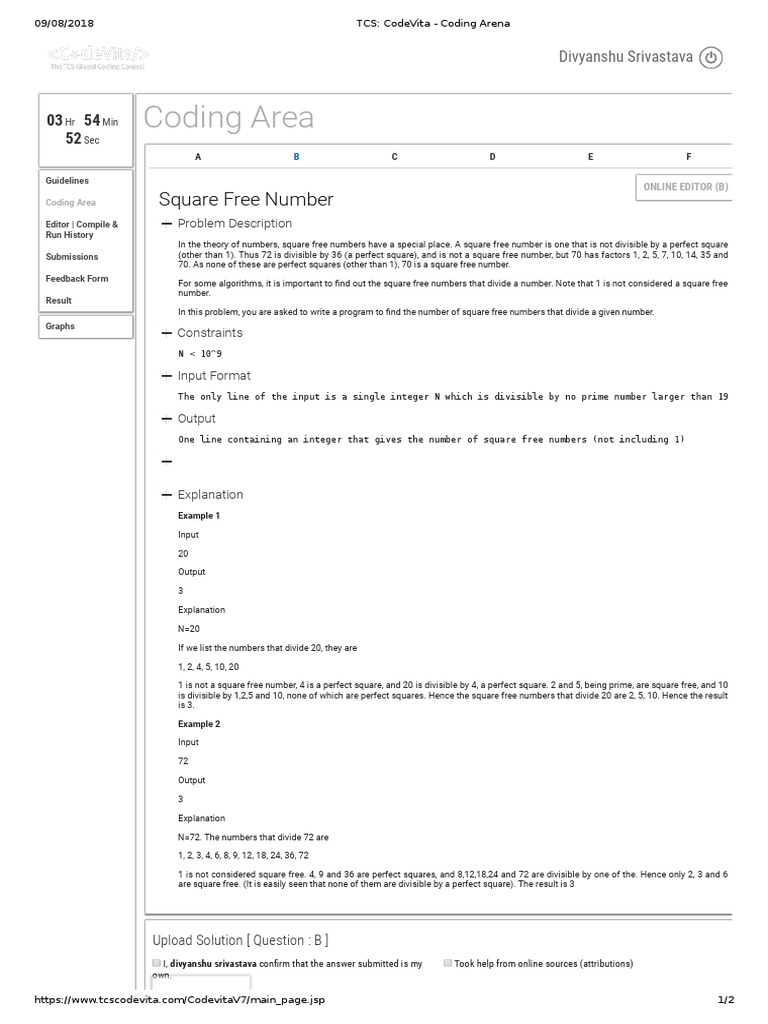 Tcs Codevita Coding Arena2 Pdf Numbers Prime Number