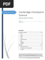 Grade 8 Physical Science Study Guide | PDF | Electric Current | Force