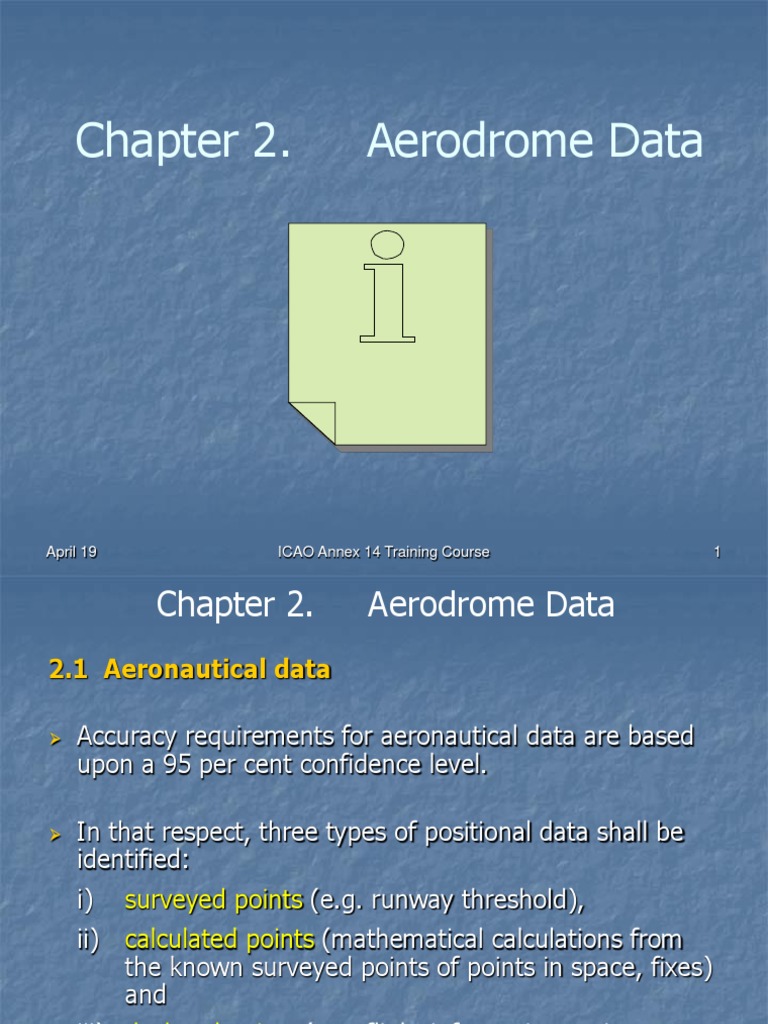 Annex 14 Presentation Chapter 2 | PDF | Aviation | Aerospace Engineering