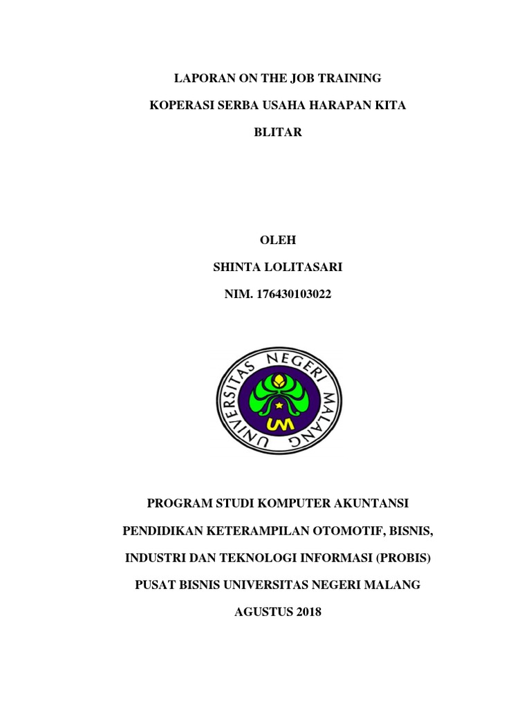 Revisi Laporan On The Job Training | PDF | Bisnis