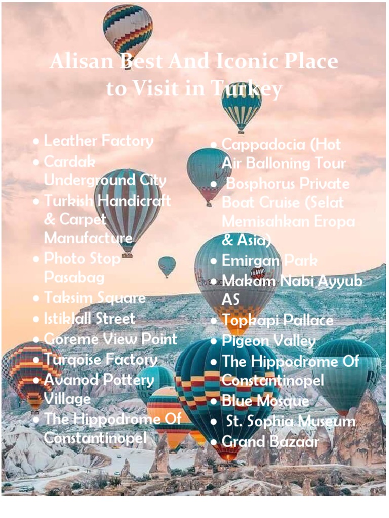 Alisan Best and Iconic Place To Visit in Turkey | PDF