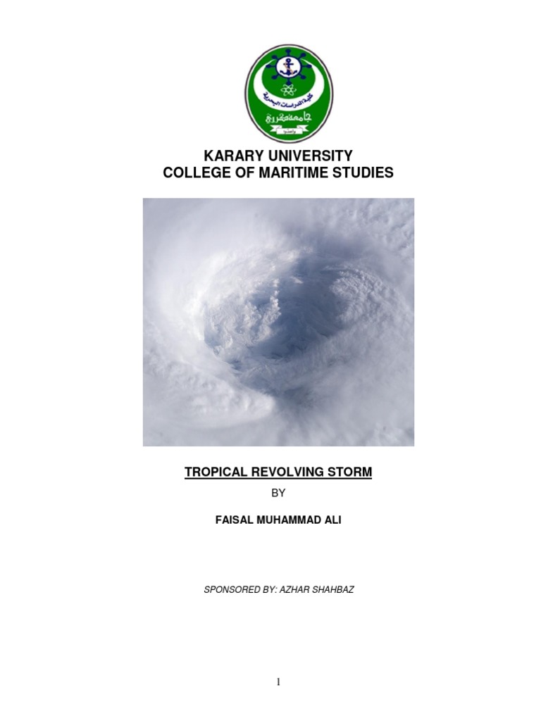 Karary University College of Maritime Studies: Tropical Revolving Storm ...