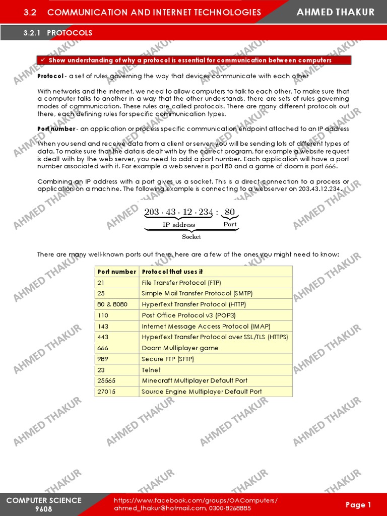 3.2.1 Protocols PDF | Download Free PDF | Internet Protocol Suite | File Transfer Protocol