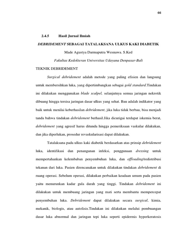Jurnal DEBRIDEMENT | PDF