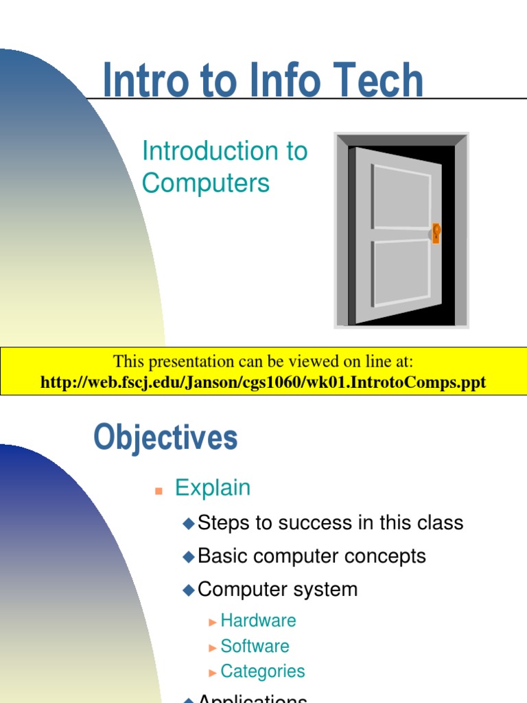 wk01 Introtocomps | PDF | Computer Hardware | Personal Computers